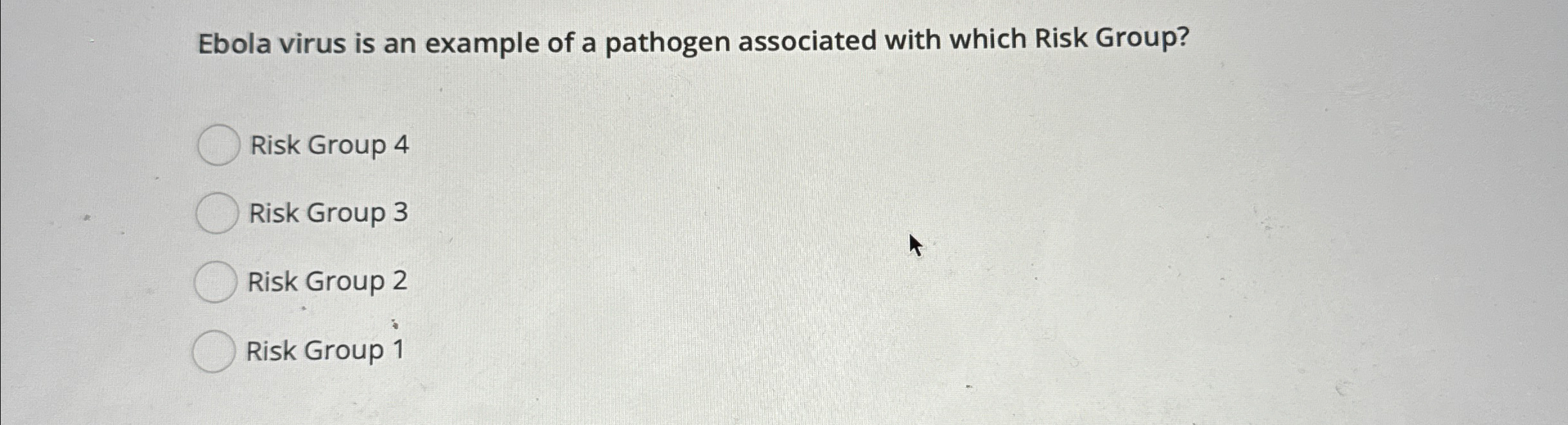 Solved Ebola virus is an example of a pathogen associated | Chegg.com