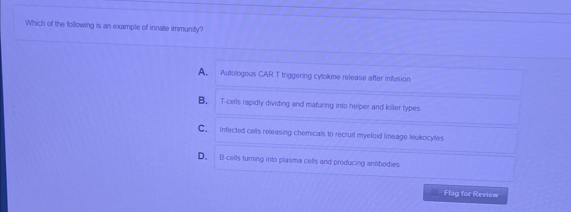 Solved Which of the following is an example of innate | Chegg.com