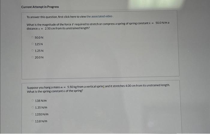 Solved Current Attempt in Progress To answer this question, | Chegg.com