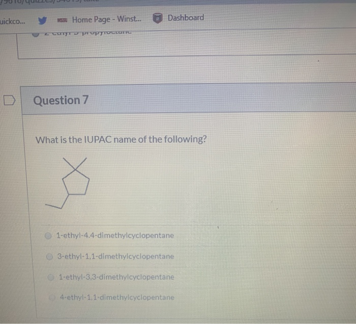 Solved quickco... M Home Page - Winst... Dashboard Question | Chegg.com
