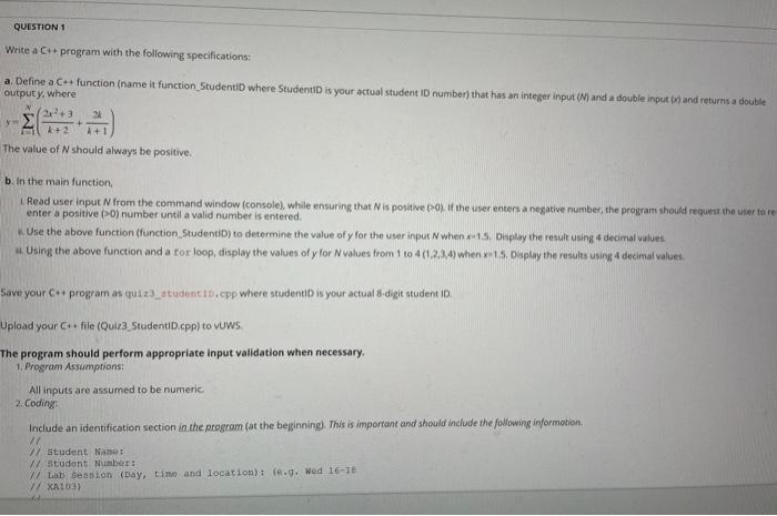 Solved a. Define a C+4 function (name it function_StudentiD | Chegg.com