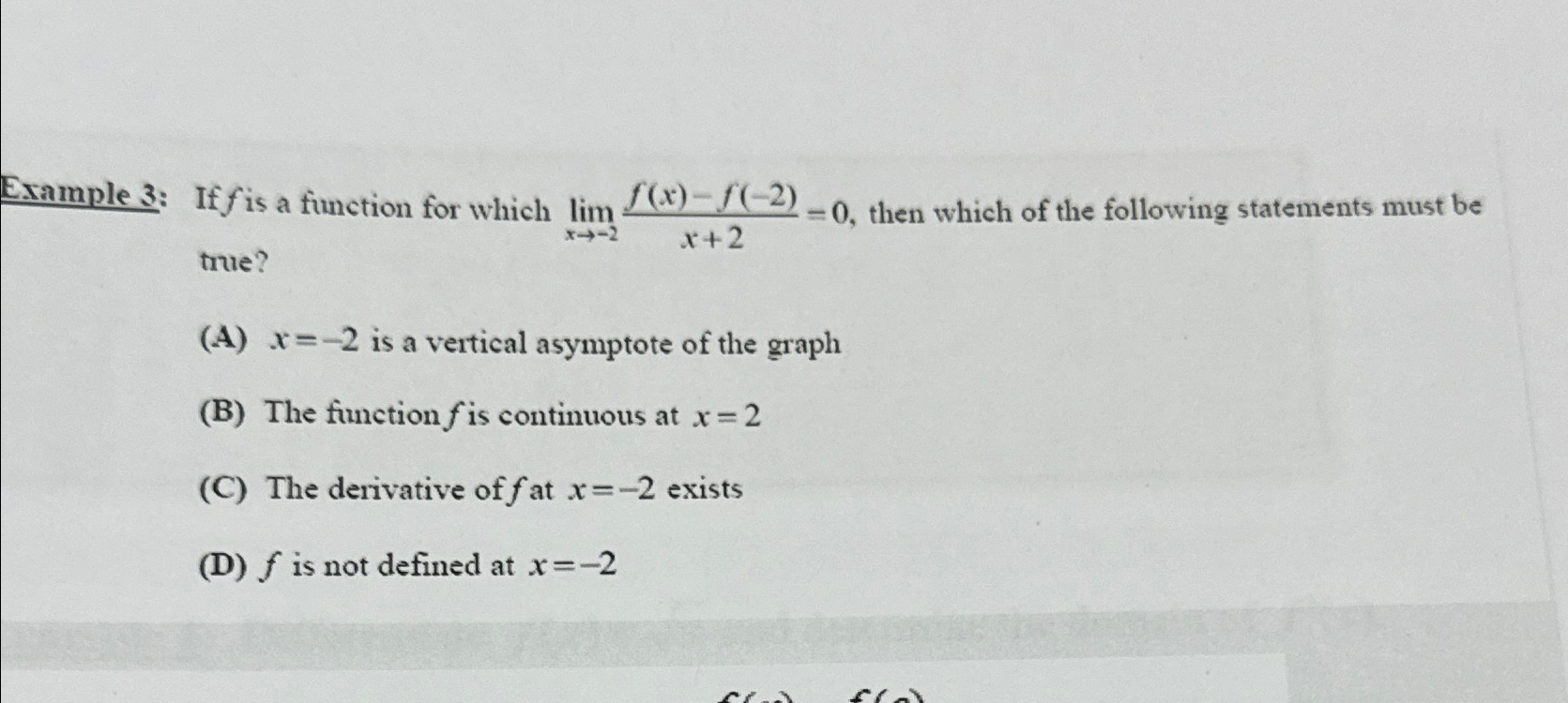Solved Example 3: If f ﻿is a function for which | Chegg.com