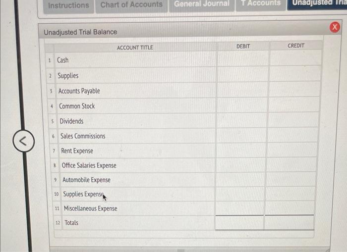 Solved Fill out chart of accounts, general journal, T | Chegg.com
