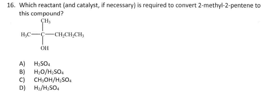 Which reactant (and catalyst, if necessary) ﻿is | Chegg.com