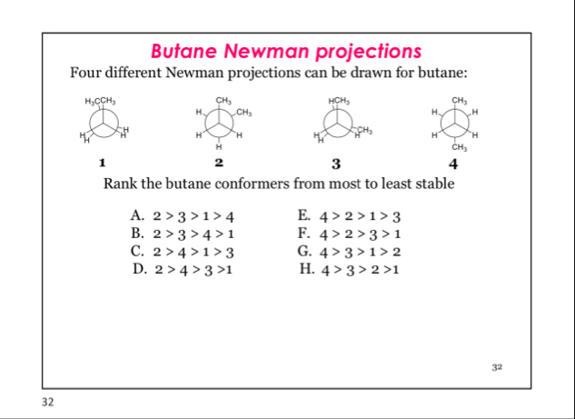Butane Newman projectionsFour different Newman | Chegg.com