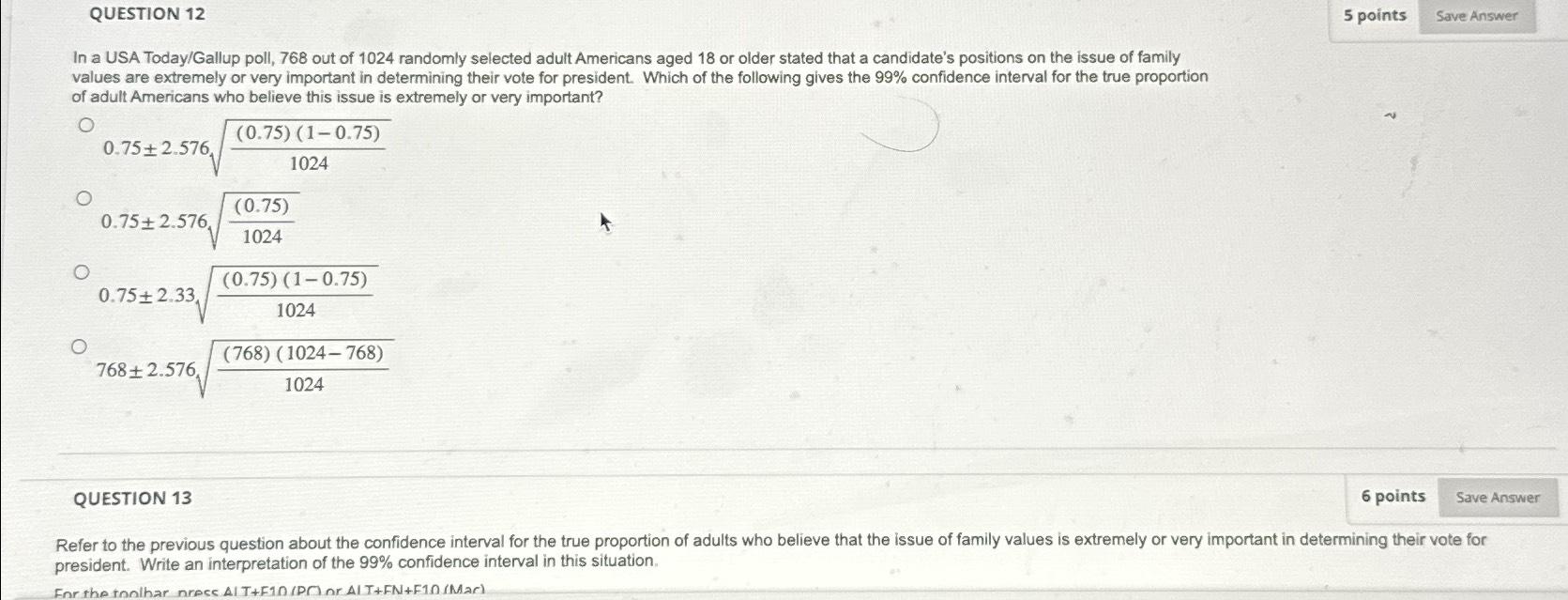 Solved QUESTION 12please help with both5 ﻿pointsIn a USA | Chegg.com