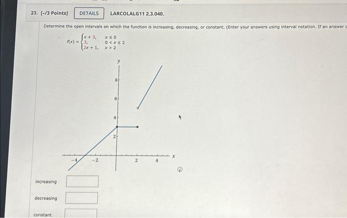 Solved [-/3 Points] LARCOLALG11 2.3.101. Find each function | Chegg.com