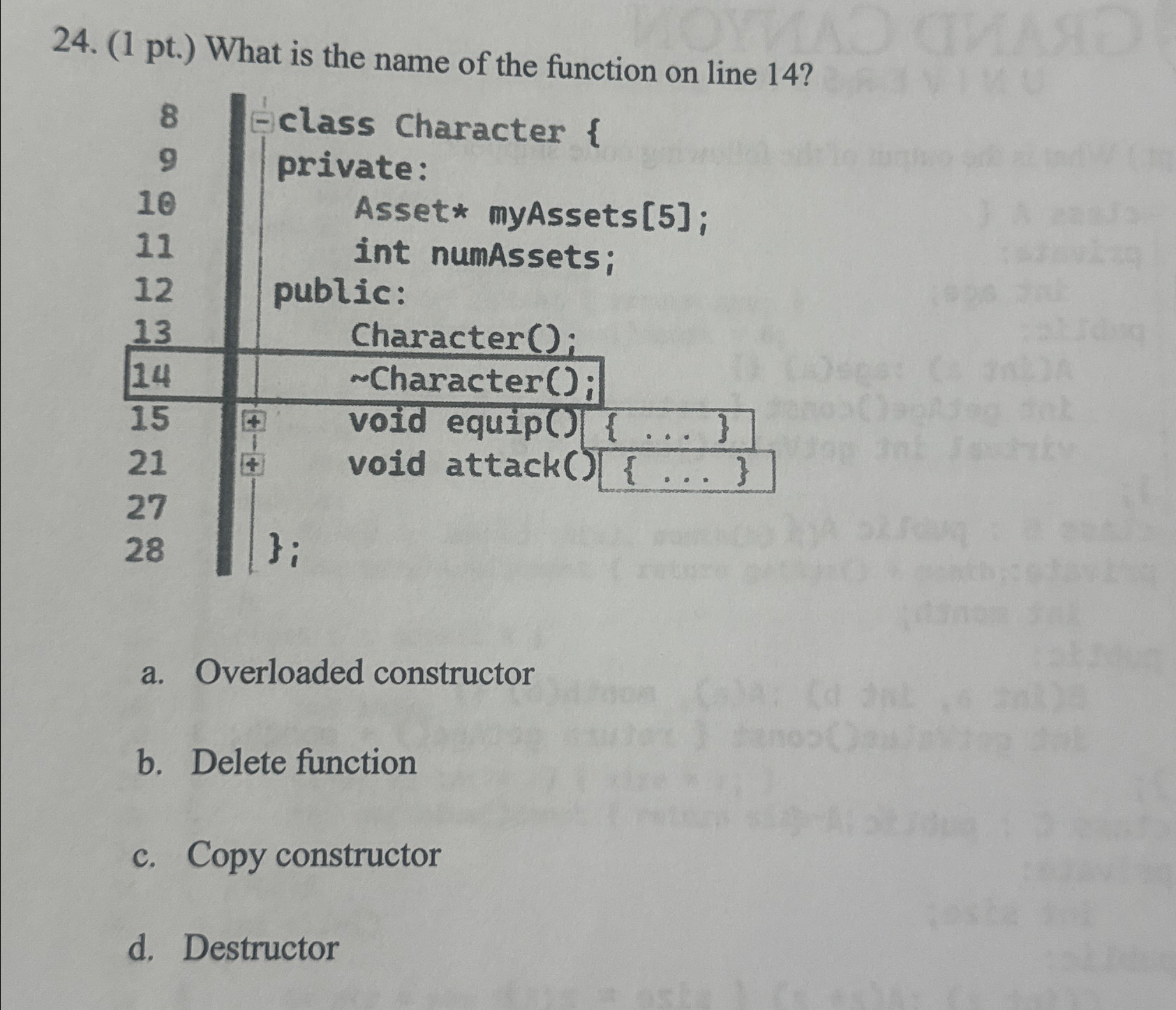 Solved (1 ﻿pt.) ﻿What is the name of the function on line | Chegg.com