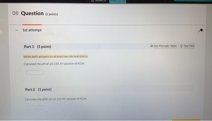 Solved U19 08 Question (2 points) 1st attempt Part 1 (1 | Chegg.com