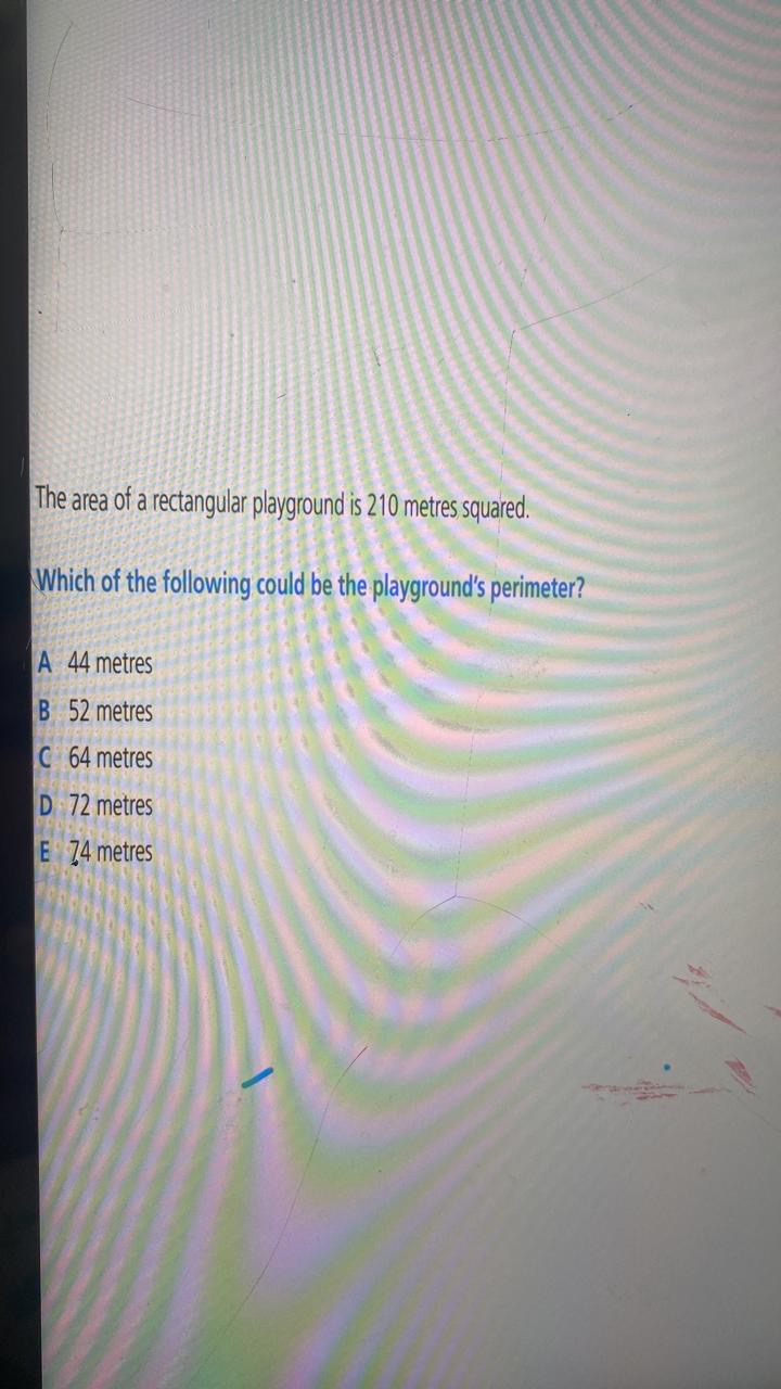Solved The area of a rectangular playground is 210 ﻿metres | Chegg.com