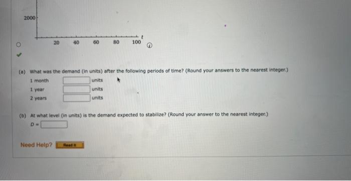Solved D(t)=9,000−8,000e−0.06t(t≥0). Graph this function | Chegg.com
