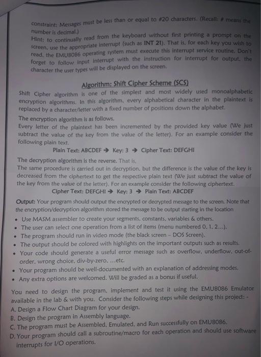 Solved Problem Statement: "Designing an Assembly Language | Chegg.com