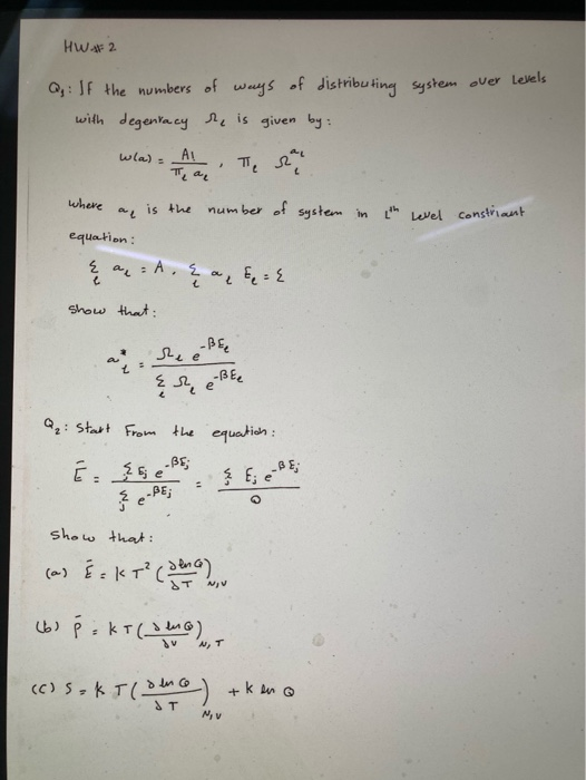 Solved HW #2 ag: If the numbers of ways of distributing | Chegg.com