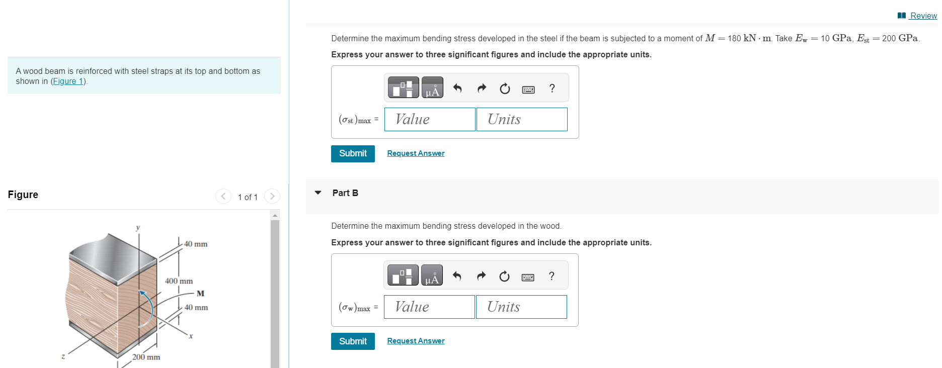 Solved Determine the maximum bending stress developed in the | Chegg.com