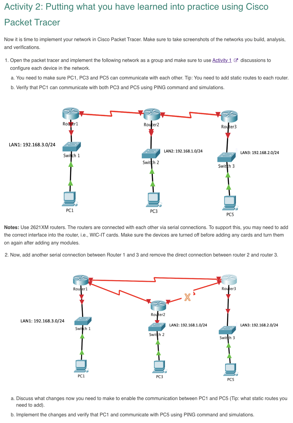 Solved Activity 2: Putting what you have learned into | Chegg.com