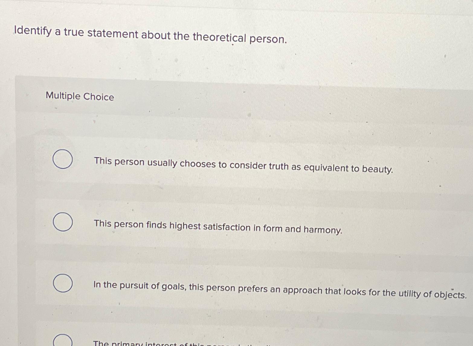 Solved Identify a true statement about the theoretical | Chegg.com