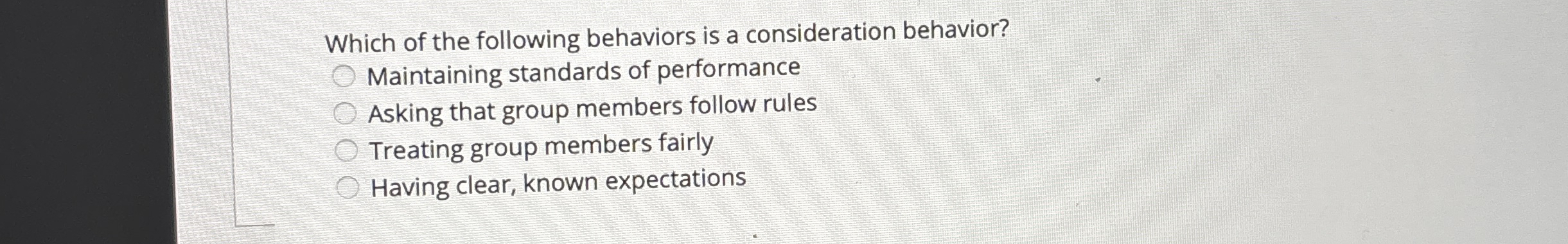 Solved Which of the following behaviors is a consideration | Chegg.com