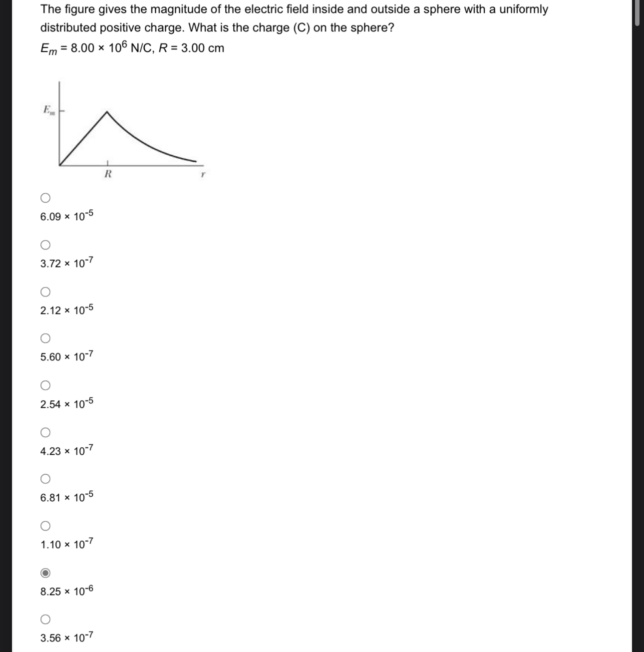 Solved The figure gives the magnitude of the electric field | Chegg.com