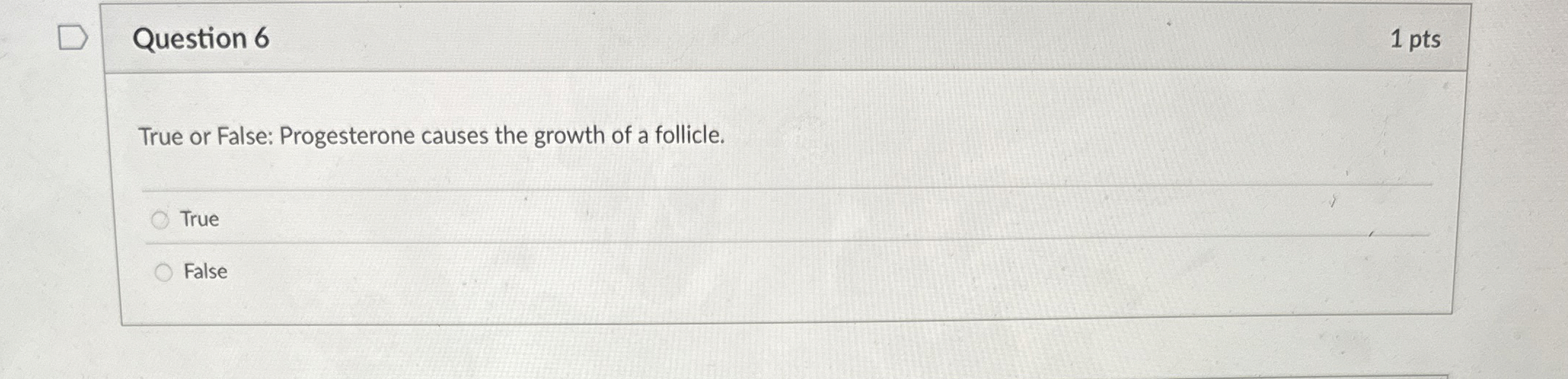 Solved Question 61 ﻿ptsTrue or False: Progesterone causes | Chegg.com