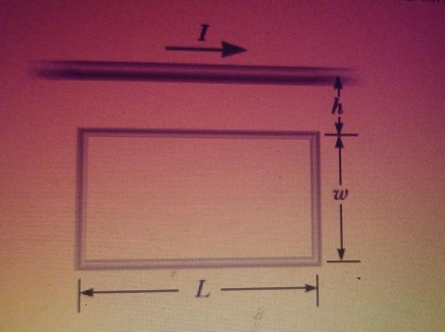 Solved A loop of wire in the shape of a rectangle of width w | Chegg.com