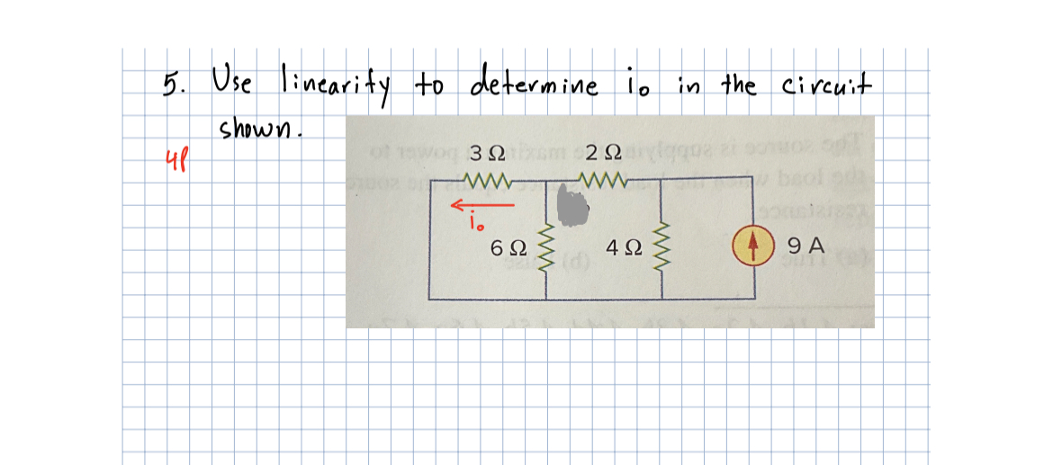 Solved Use linearity to determine i0 ﻿in the circuit | Chegg.com
