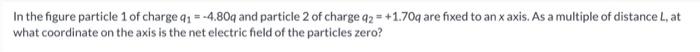 Solved In the figure particle 1 of charge q1=−4.80q and | Chegg.com
