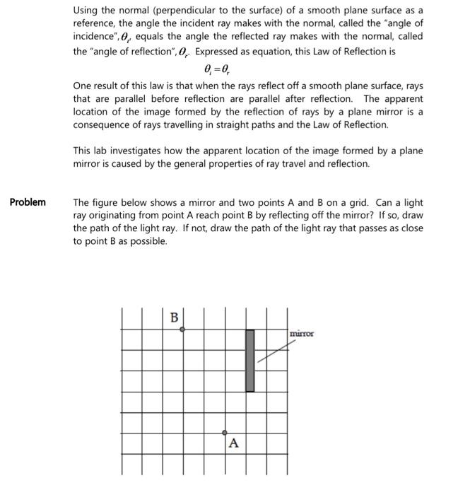 Solved Using the normal (perpendicular to the surface) of a | Chegg.com