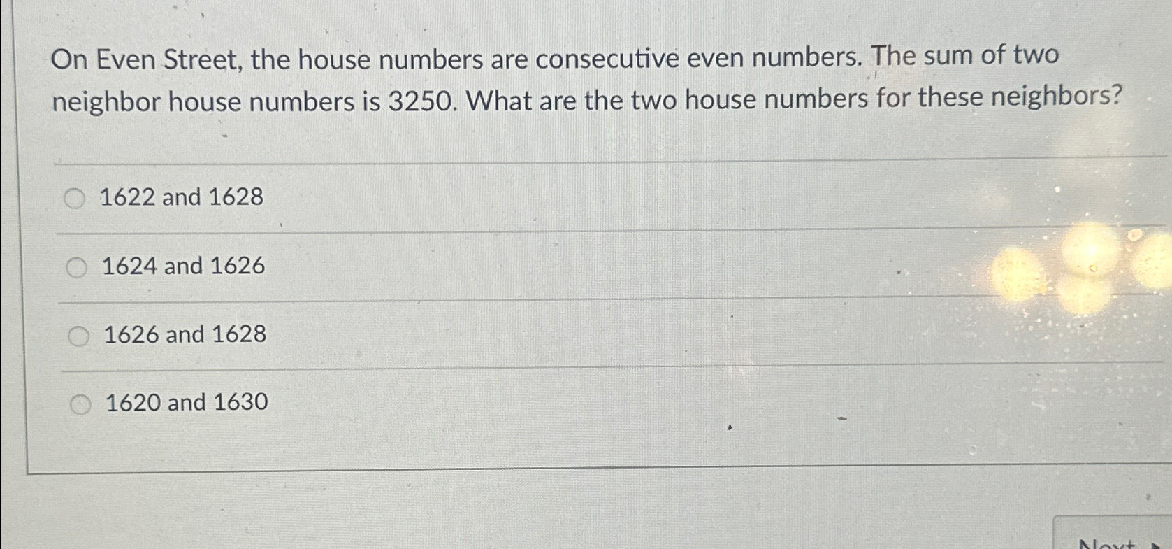 Solved On Even Street, the house numbers are consecutive | Chegg.com