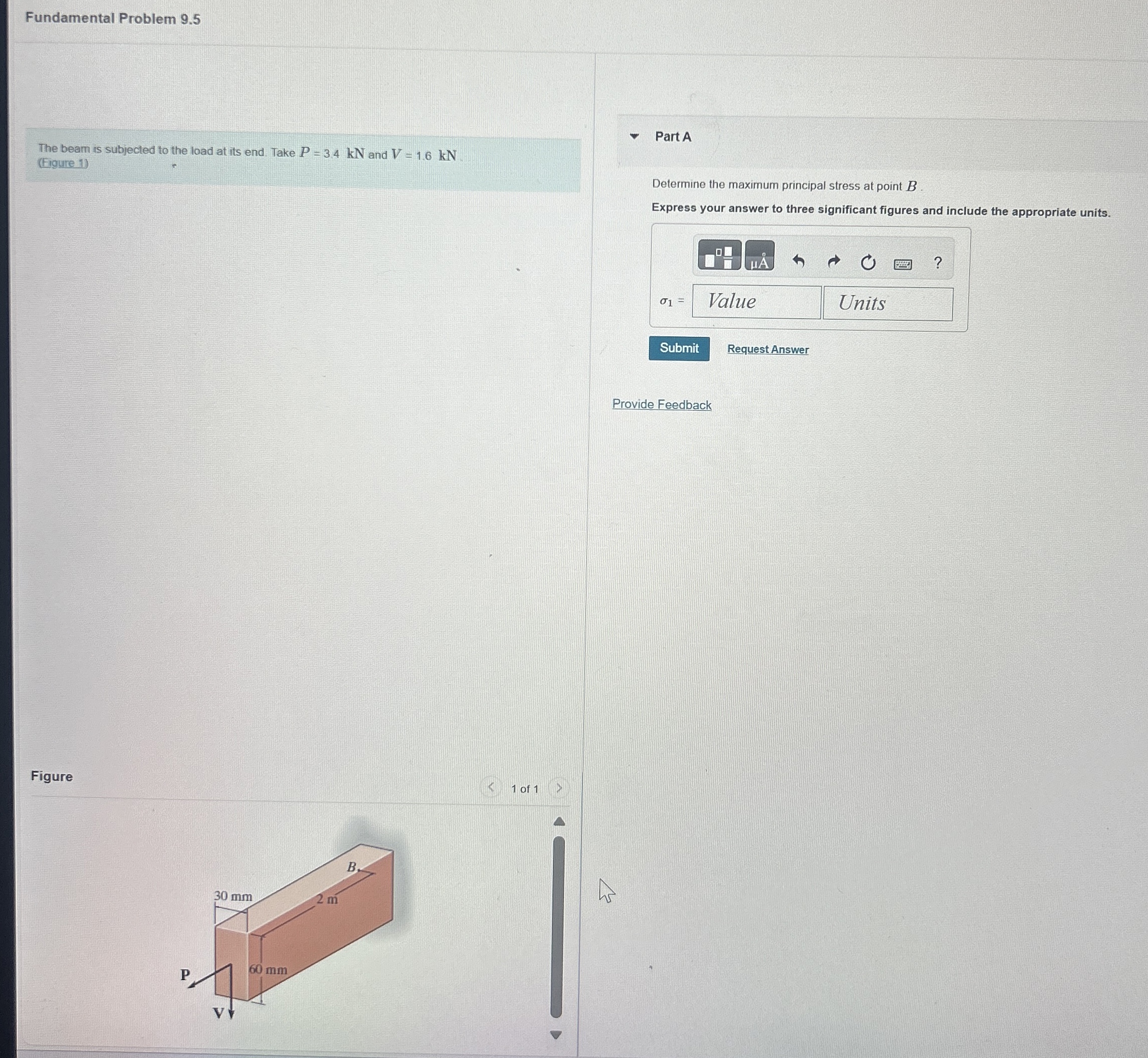 Solved Fundamental Problem 9.5The beam is subjected to the | Chegg.com Solved Fundamental Problem 9.5The beam is subjected to the | Chegg.com