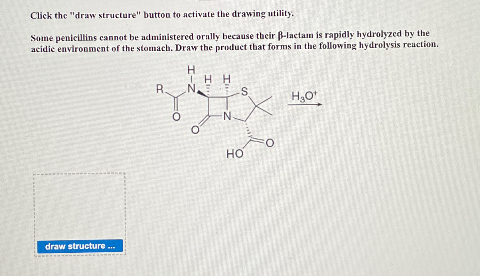 Solved Click the "draw structure" button to activate the | Chegg.com