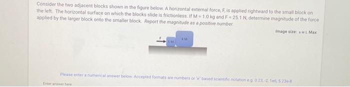 Solved Consider the two adjacent blocks shown in the figure | Chegg.com