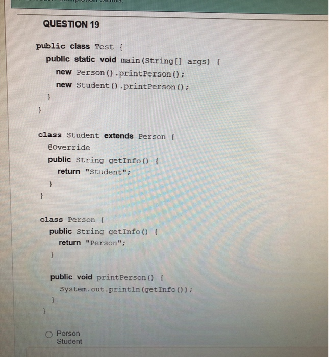 Solved Question 1 Constructors Are Not Inherited True O