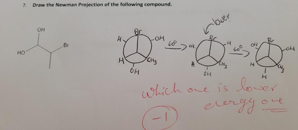 Solved raw the Newman Projection of the following compound. | Chegg.com