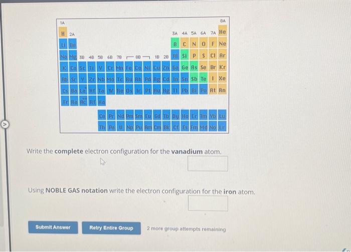 Solved Write the complete electron configuration for the | Chegg.com