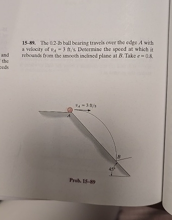 Solved 15-89. ﻿The 0.2-lb ﻿ball bearing travels over the | Chegg.com