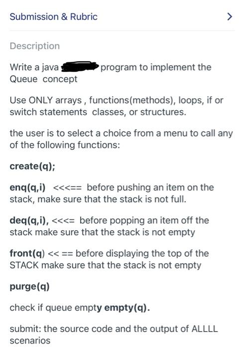 Solved Submission & Rubric > Description Write a java | Chegg.com