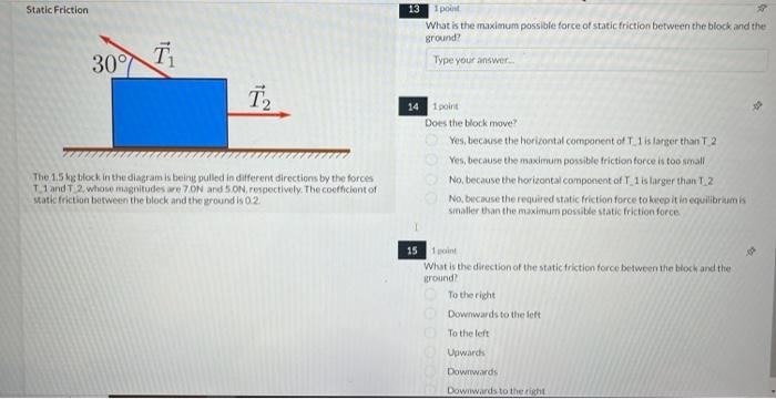 Solved Static Friction 9 ipoint Draw a free-body diagram of | Chegg.com