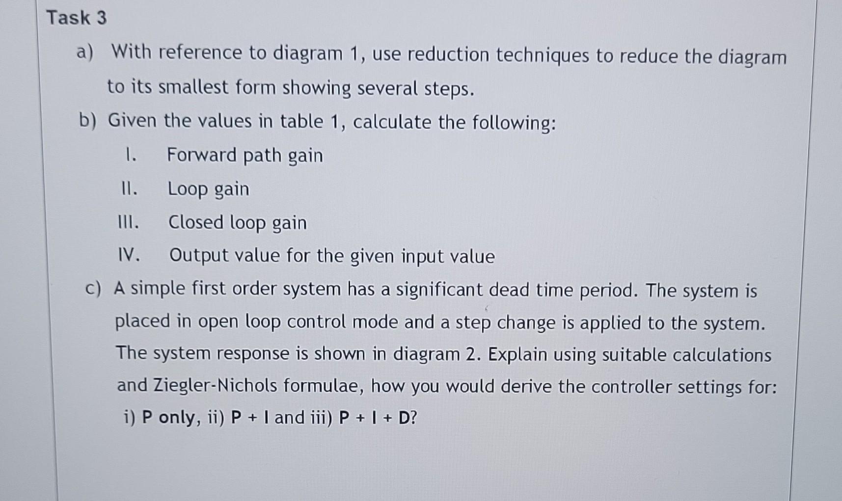 Solved a) With reference to diagram 1 , use reduction | Chegg.com