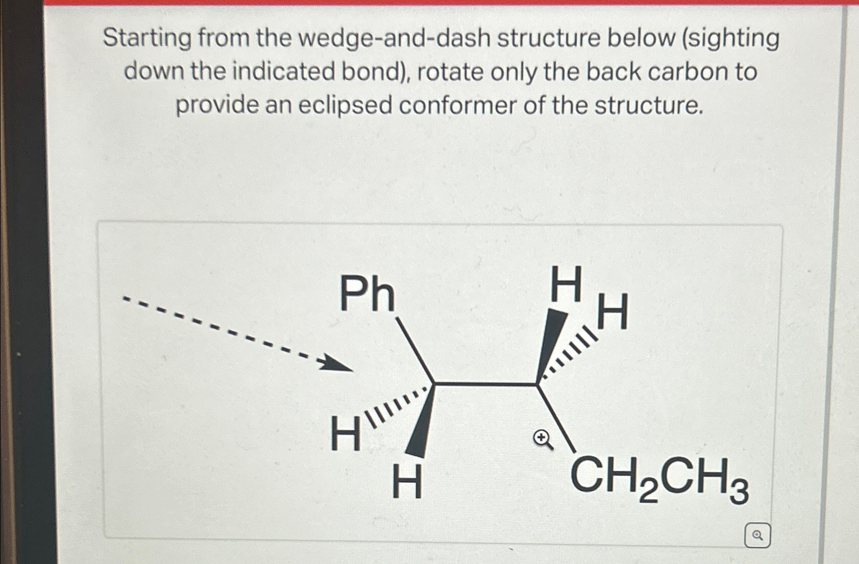Solved Starting from the wedge-and-dash structure below | Chegg.com