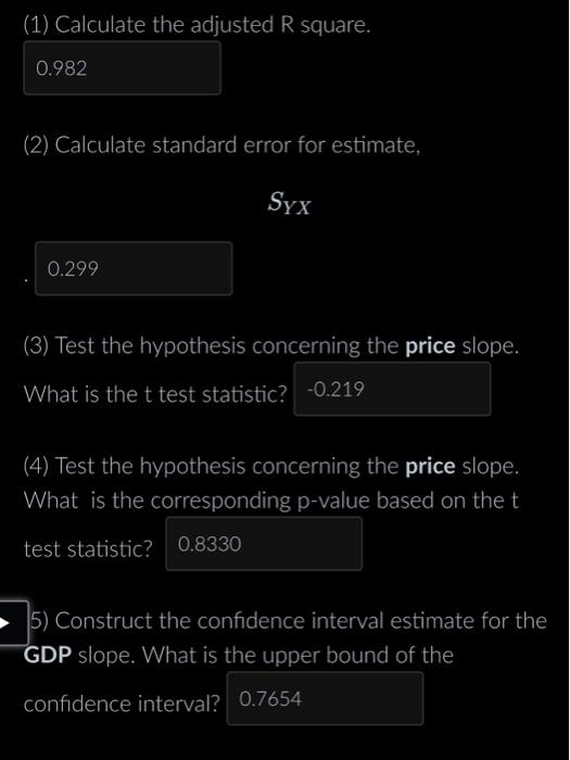 Solved SUMMARY OUTPUT ANOVA(2) Calculate standard error for | Chegg.com
