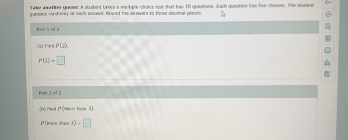 Solved Take another guess: A student takes a multiple-choice | Chegg.com
