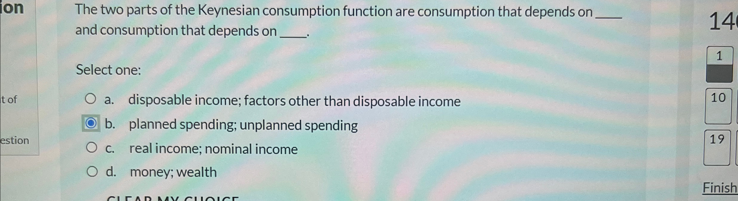 Solved The two parts of the Keynesian consumption function | Chegg.com