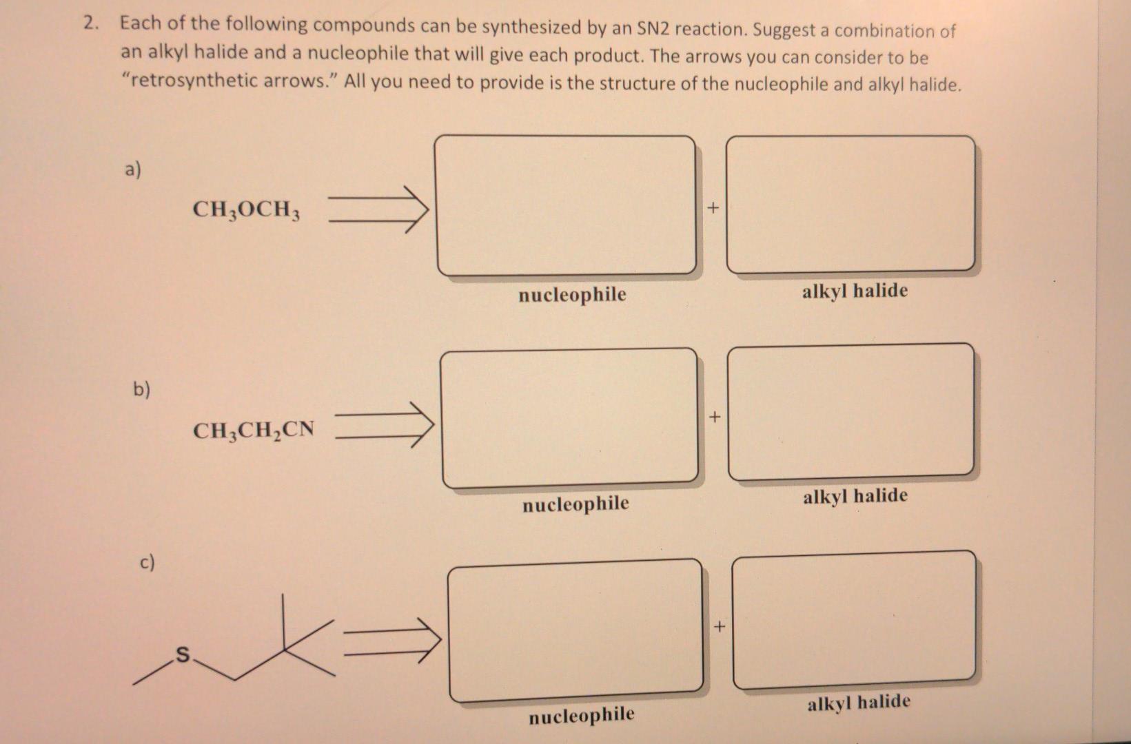 Solved 2. Each of the following compounds can be synthesized | Chegg.com