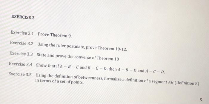 Solved PART 3. BETWEENNESS Definition 6 Let, A, B, and C be | Chegg.com