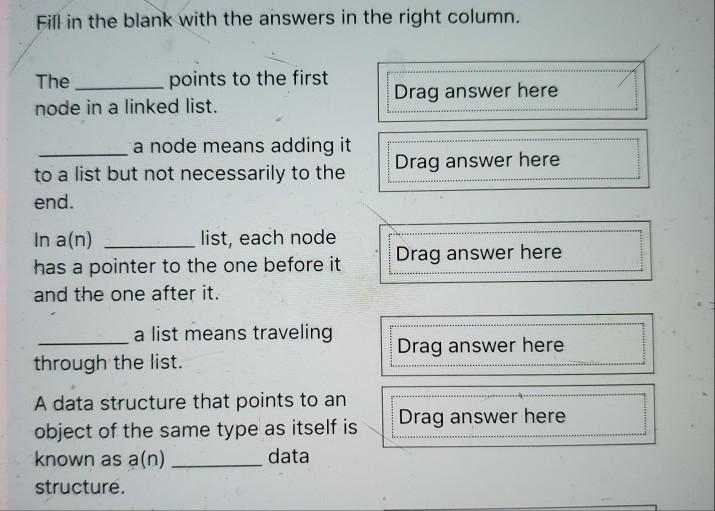 Solved Please answer the following fill in the blank | Chegg.com