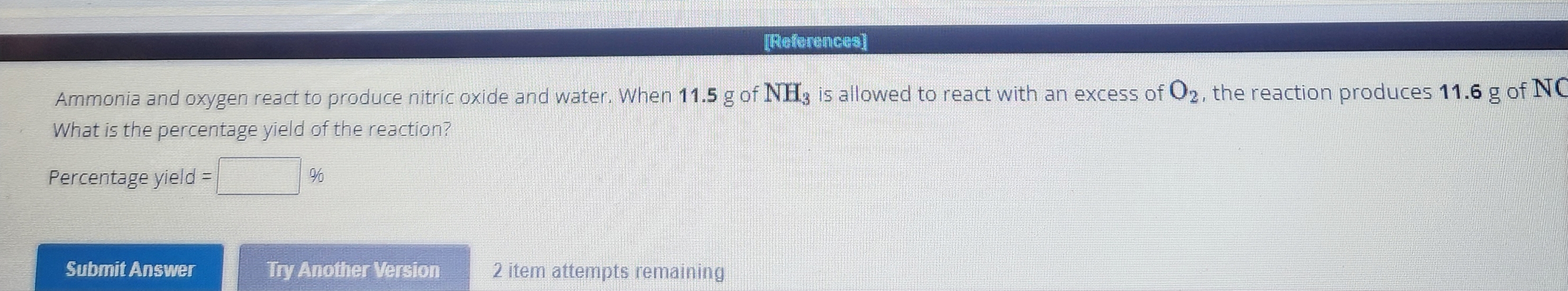 Solved Ammonia and oxygen react to produce nitric oxide and | Chegg.com