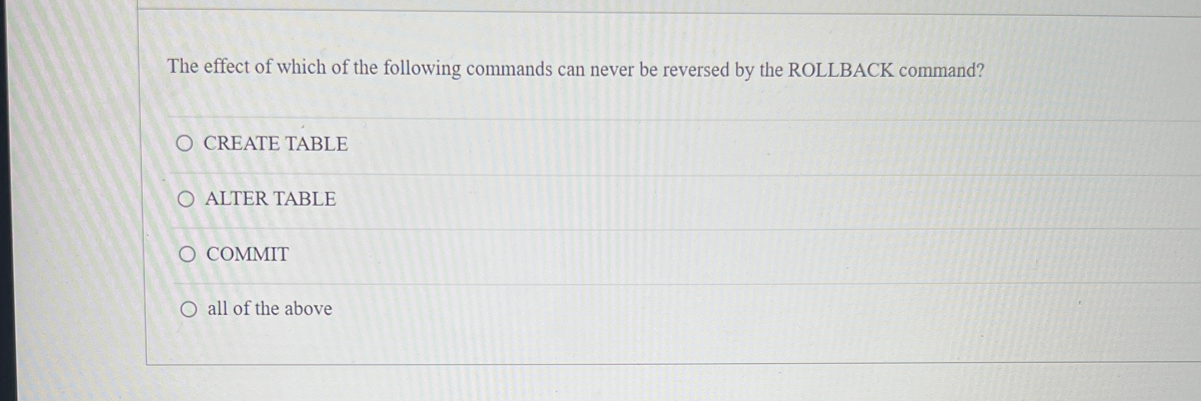 Solved The effect of which of the following commands can | Chegg.com
