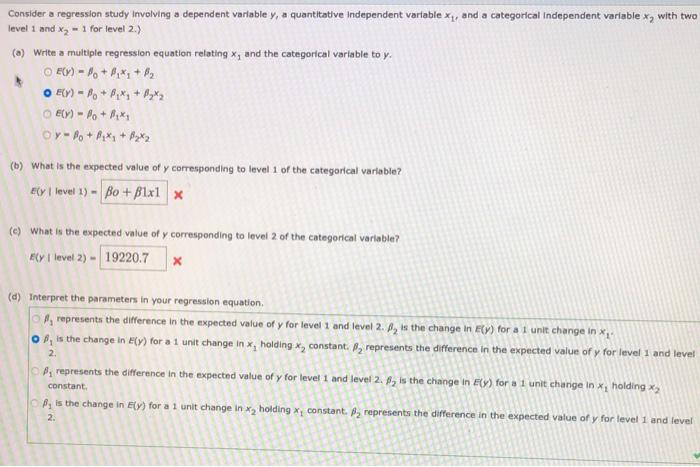 Solved Consider a regression study involving a dependent | Chegg.com