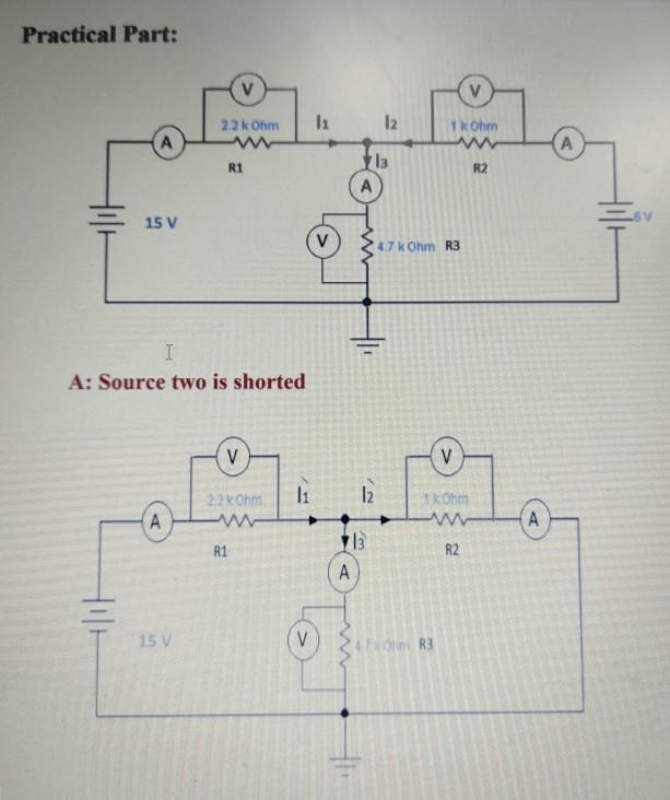 Solved Part 2: Solution networks by Superposition Theorem | Chegg.com