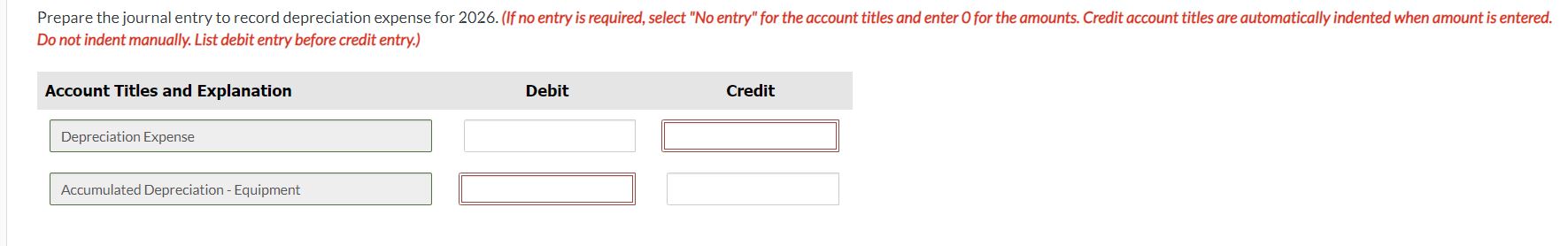 Solved Prepare the journal entry to record depreciation | Chegg.com
